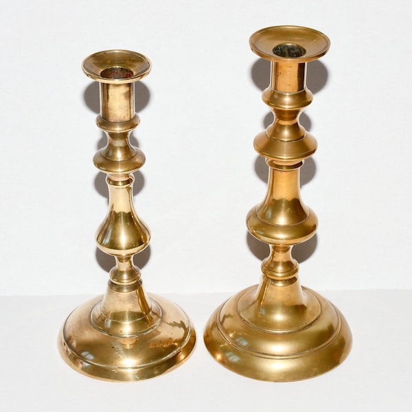 Victorian Brass Candlesticks - Etsy