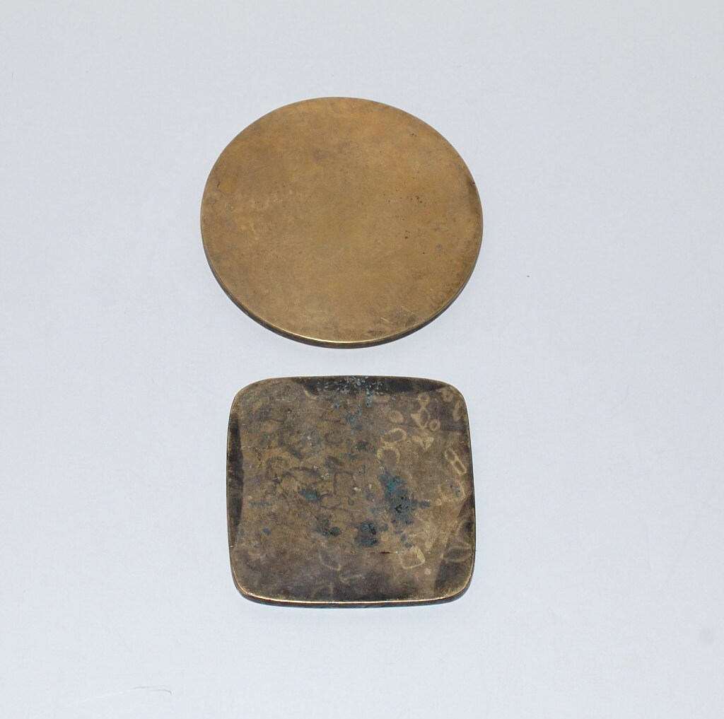 Antique Asian Bronze Brass Coins in Raised Relief Pair | Etsy