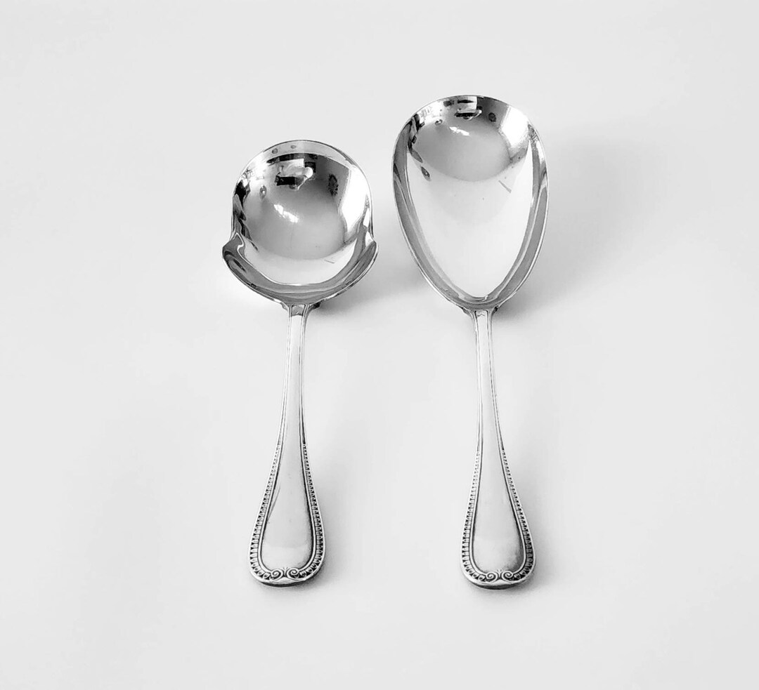 Vintage Christofle in the Malmaison Pattern Silver Plated Serving Spoon ...