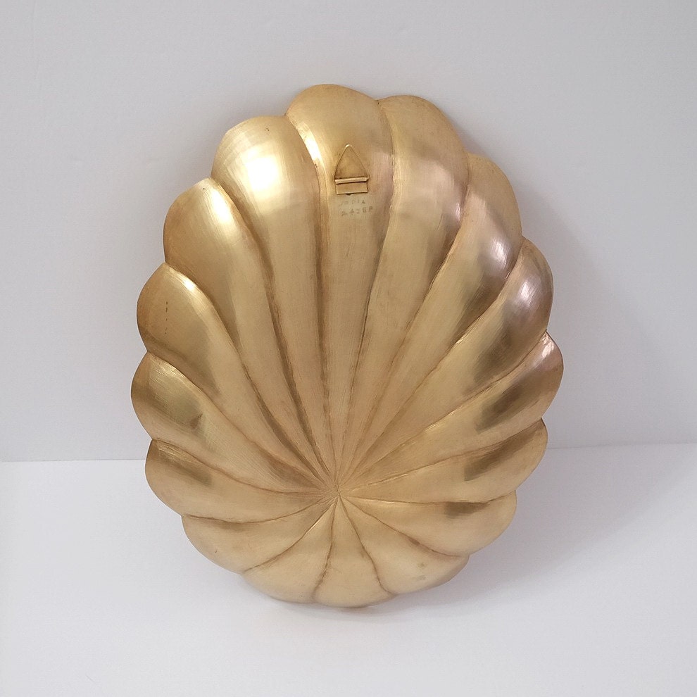 Vintage Hand Wrought Large Brass Shell, Wall Decor Wall Hanging - Etsy