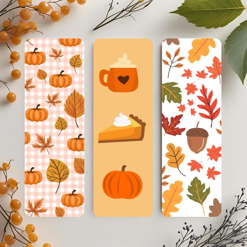 Fall Aesthetic Bookmarks – Digital Download | Cozy Autumn Printable ...