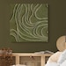 Abstract Wall Art - String Art Shapes Painting in Moss Green With ...