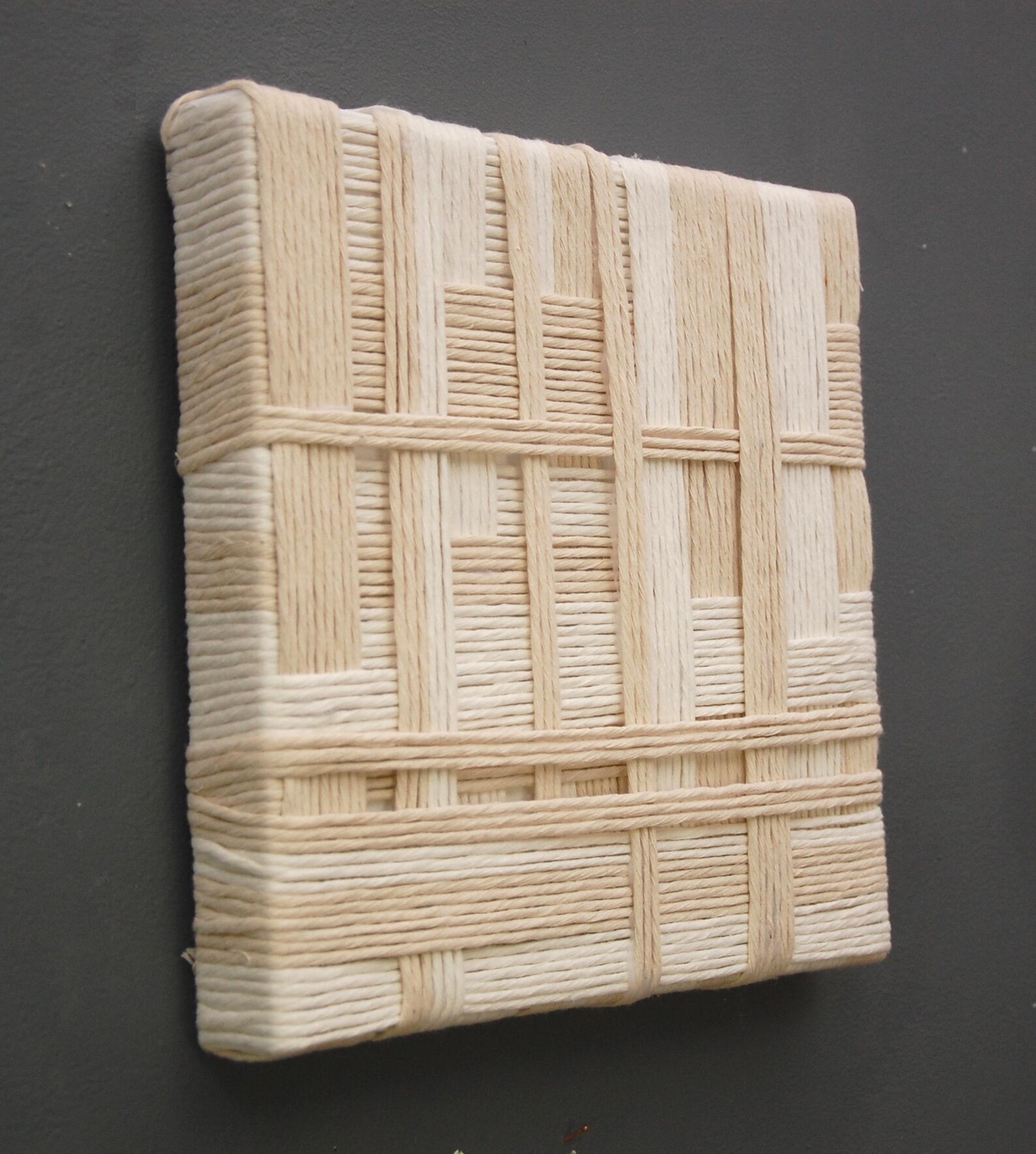 Woven String Dimensional Wall Art Beige Textured Wall Hanging Decor - Etsy
