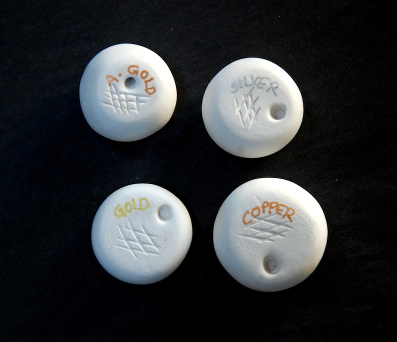 Pod Wall Sculptures Sample Set 4 Clay Pods in Various Metalic Colors to ...