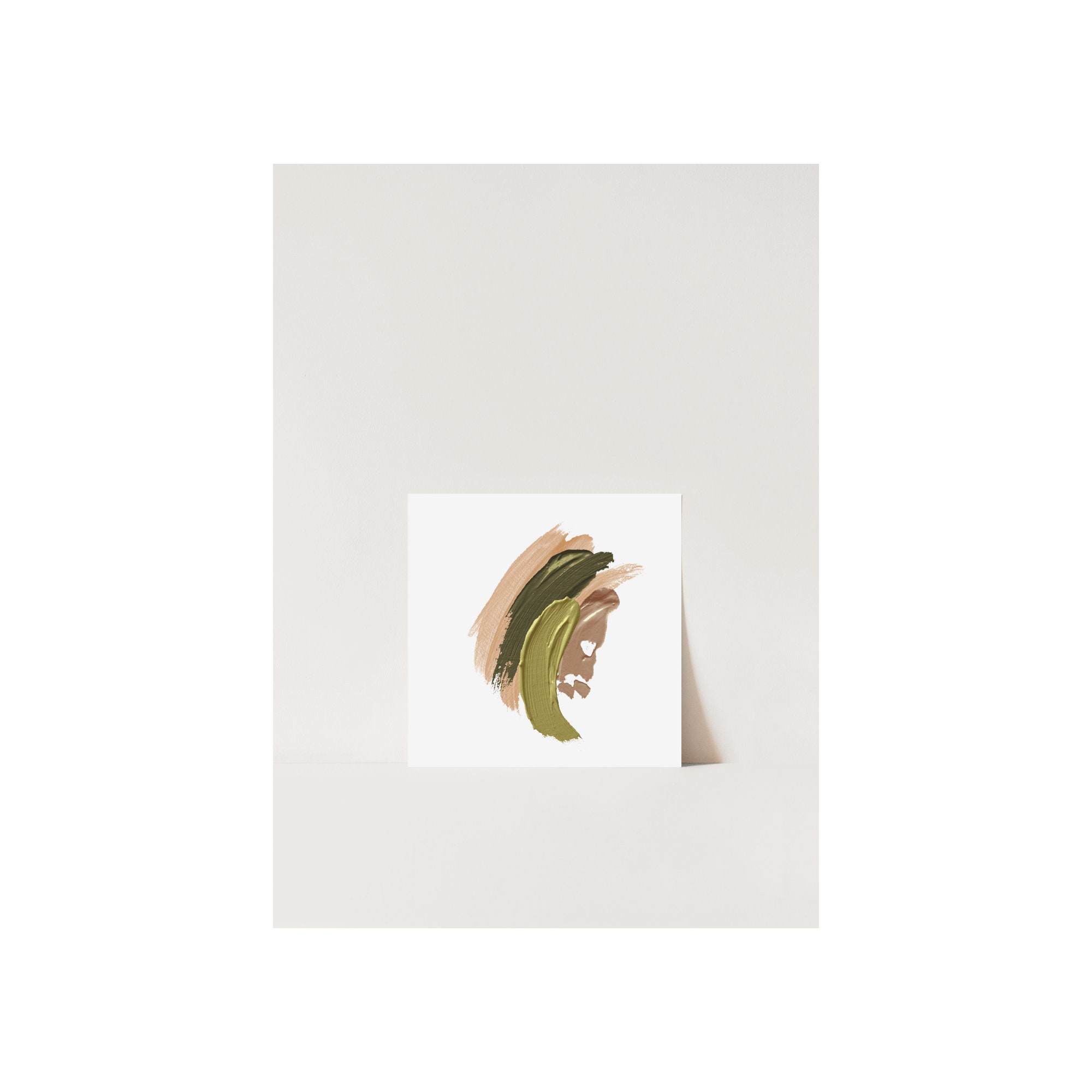 Square Print Abstract Olive Printable - Etsy