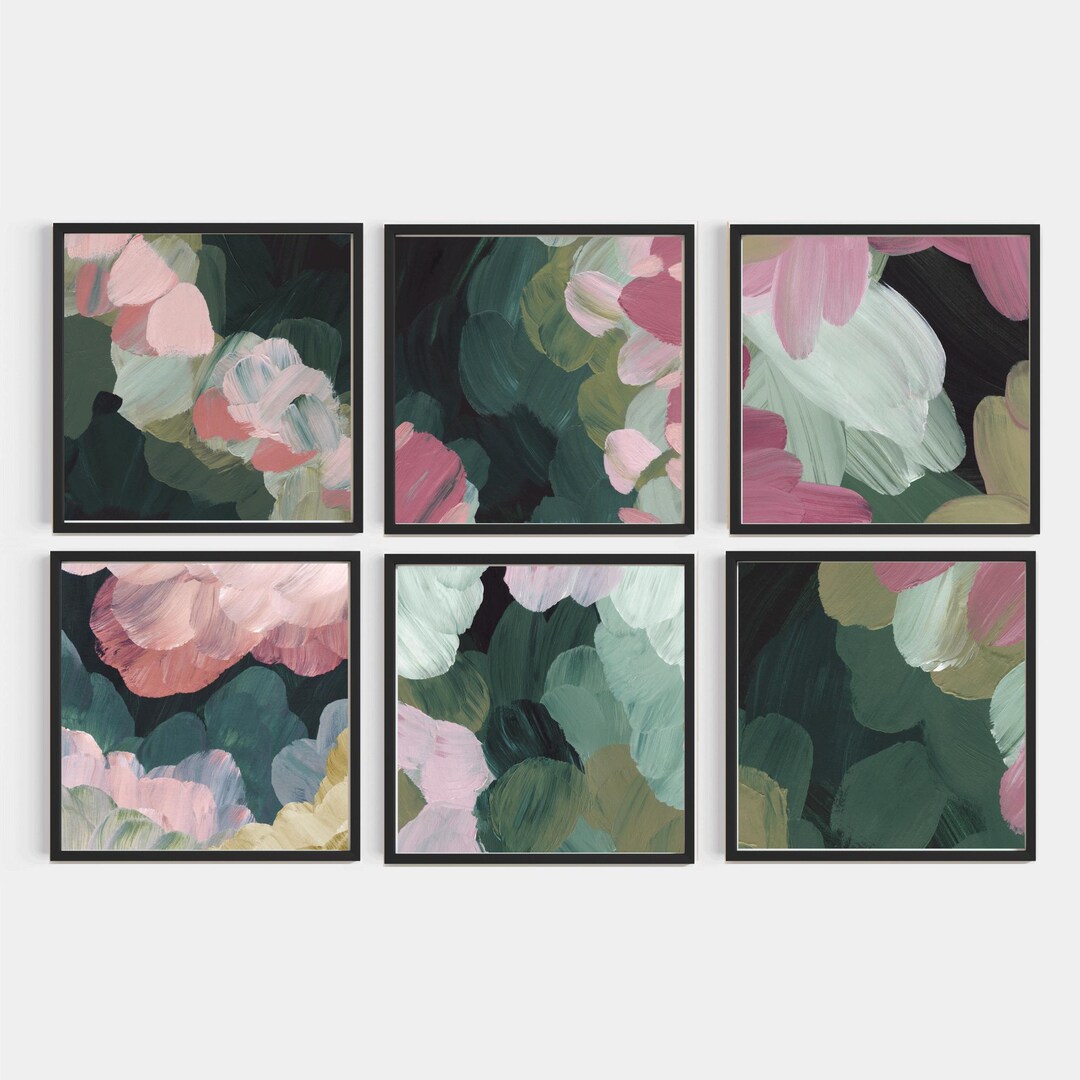 Square Abstract Art Printable Set of 6 - Etsy