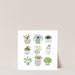 Printable Art Square Set of 9 Boho Plants - Etsy