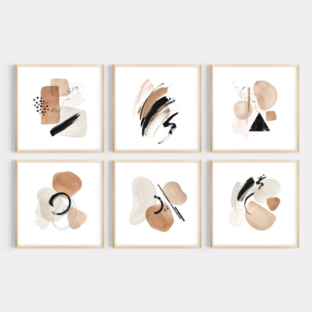 Printable Art Abstract Square Set of 6 - Etsy