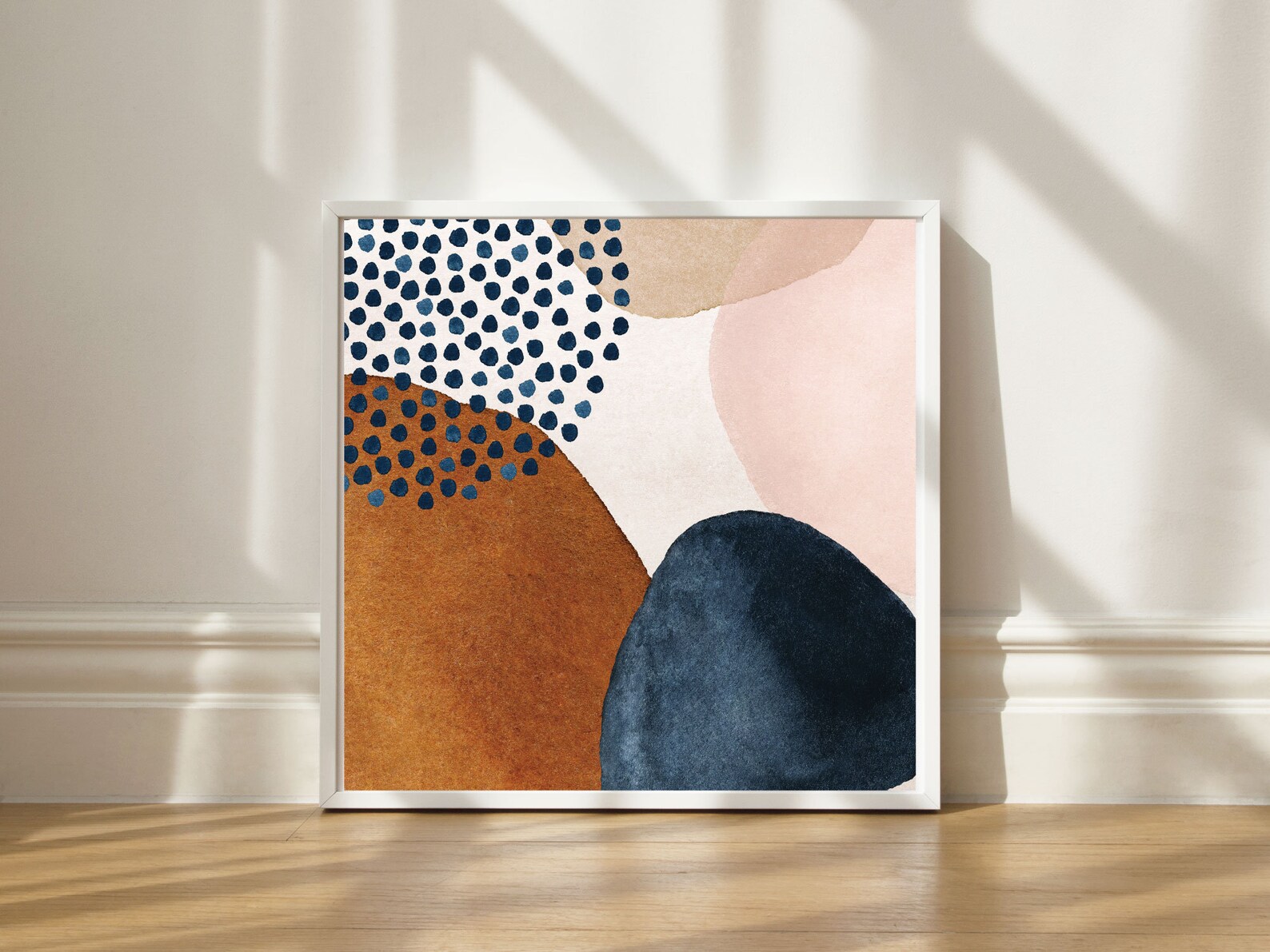 Printable Art Shapes Square Set of 6 Terracota Blue - Etsy