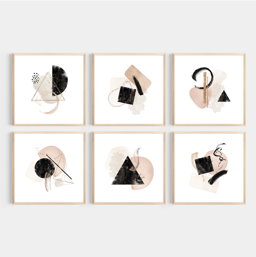 Printable Art Abstract Square Set of 6 - Etsy