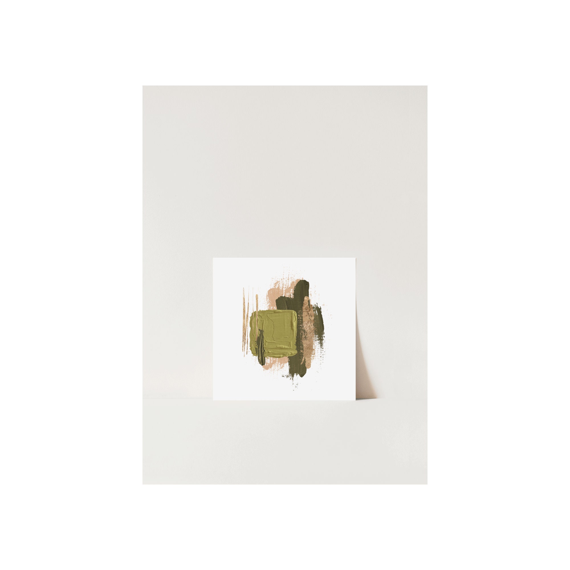 Square Print Abstract Olive Printable - Etsy
