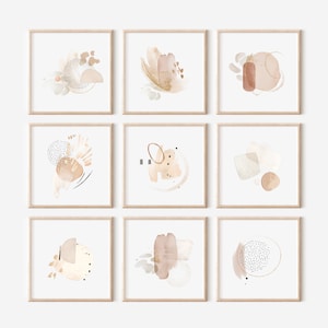 Printable Art Abstract Square Set of 6 - Etsy