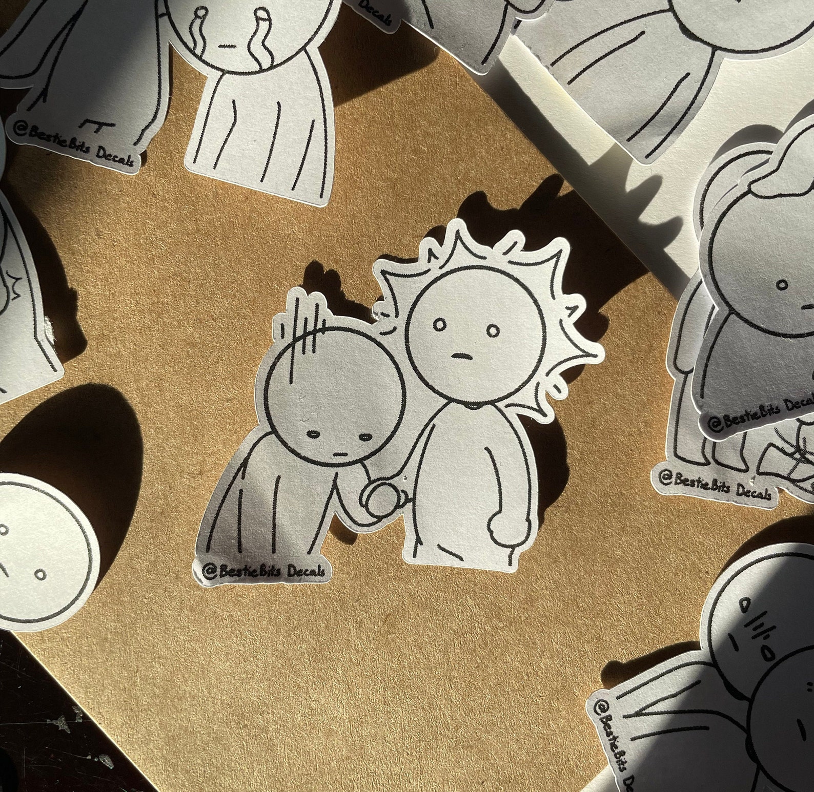 Introvert Extrovert Bff/duo Sticker, Minimal, Smiski Inspired, Funny ...