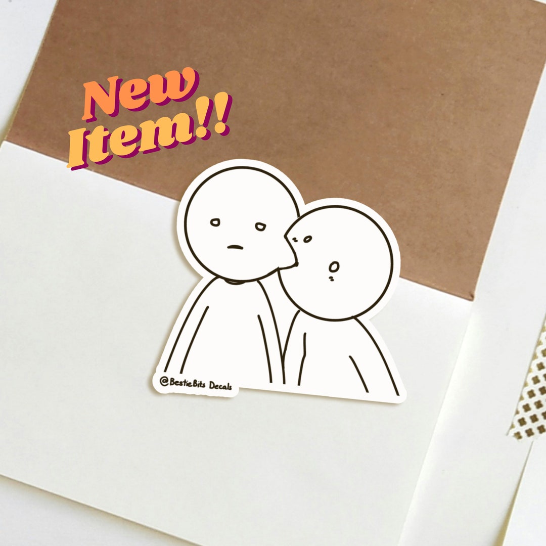 Cheek Bite Duo/bff Sticker Meme, Funny Moments With Friends, Inspired ...
