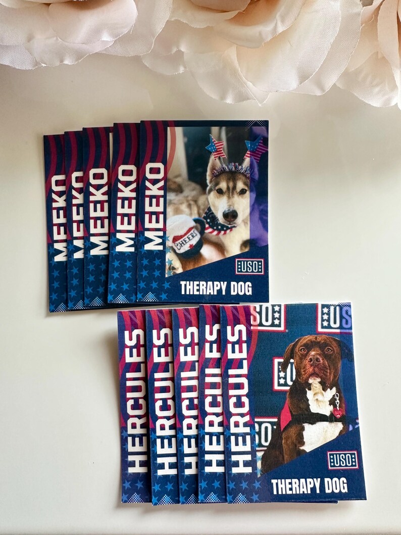 Custom Therapy Dog Trading Cards | Glossy Vinyl Collectible - Etsy
