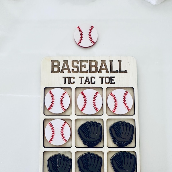 Baseball Tic Tac Toe - Etsy