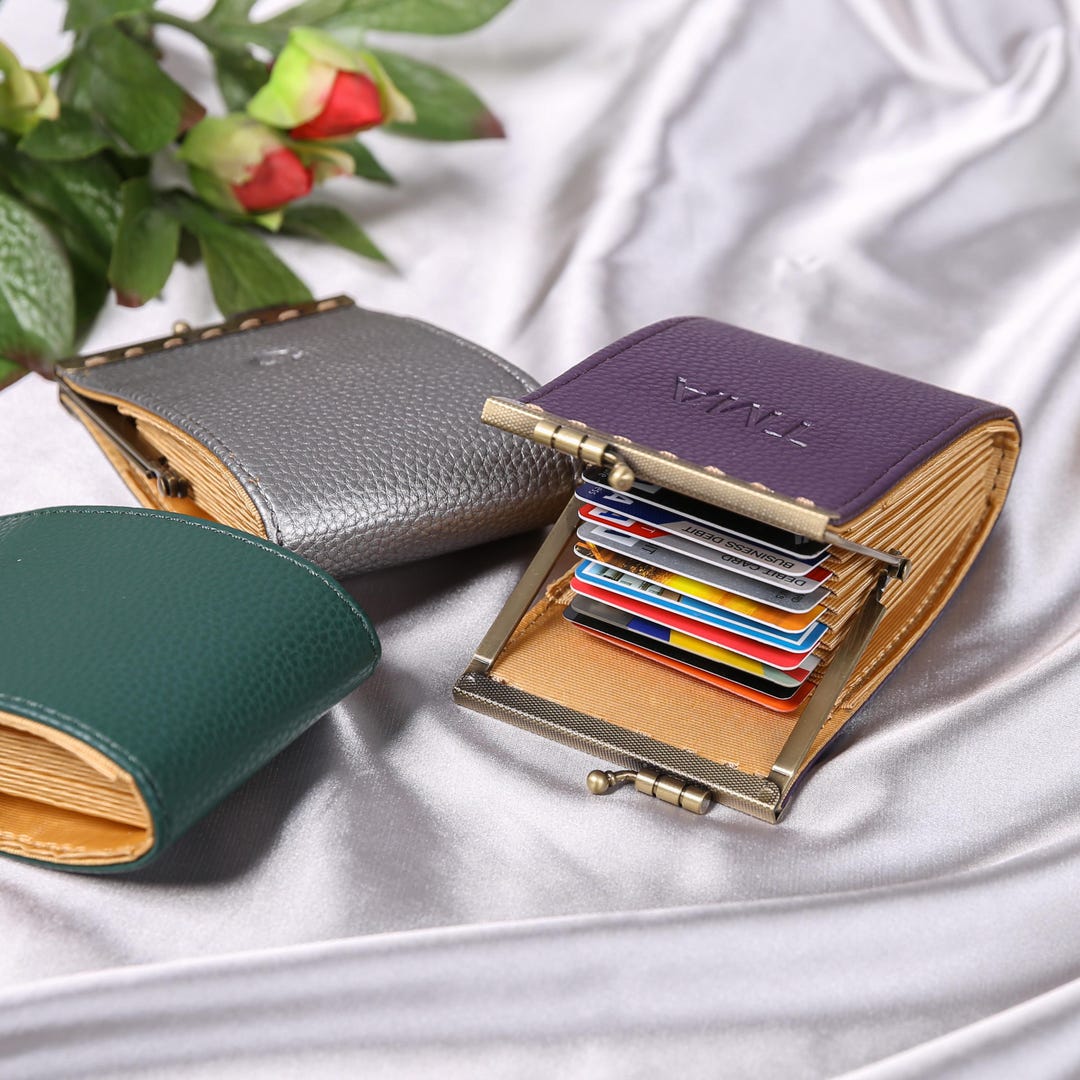 Bundle 2-5 Personalized Card Wallet-kiss Lock Clasp Wallet-travel ...