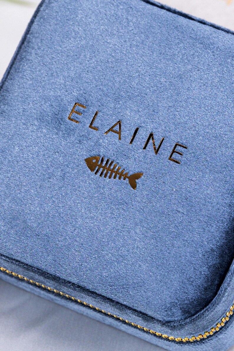 Personalized Italian Velvet Jewelry Case-necklace Ring Box-travel ...