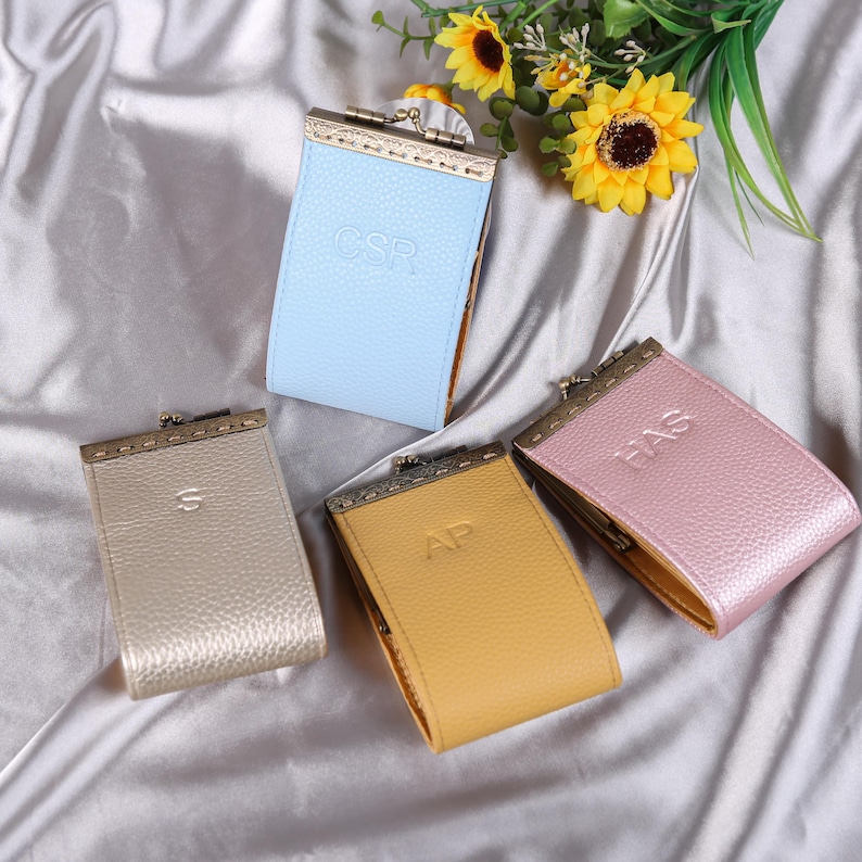 Bundle 2-5 Personalized Card Wallet-kiss Lock Clasp Wallet-travel ...