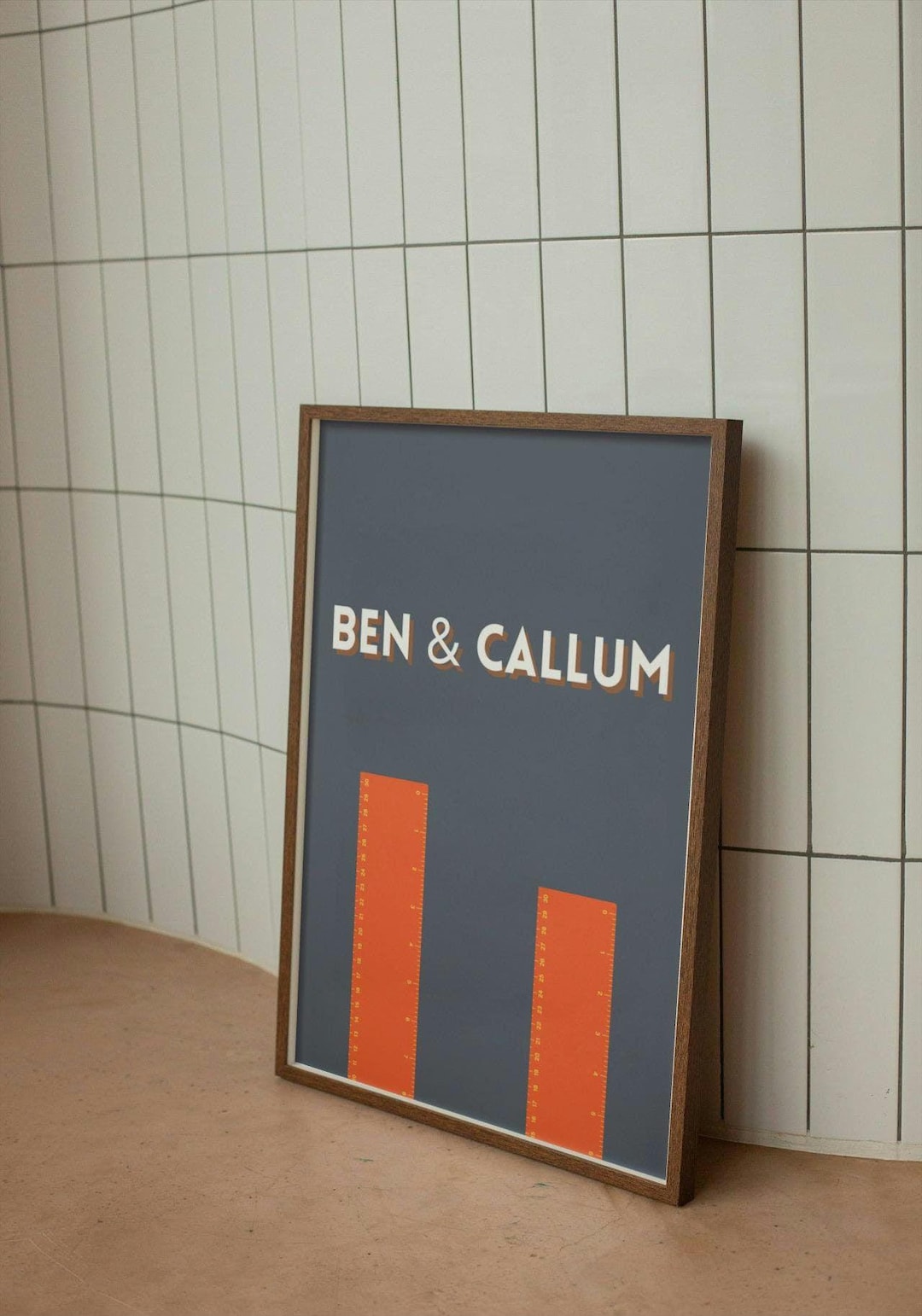 Customisable Willy Size Comparison Print, Gay Couple Funny Wall Art ...