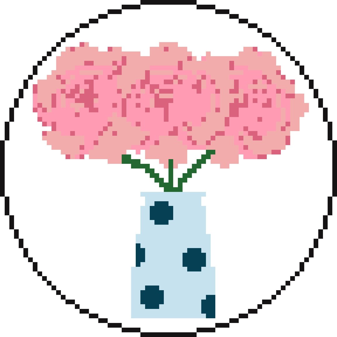Peonies in Blue Vase Digital Chart - Etsy