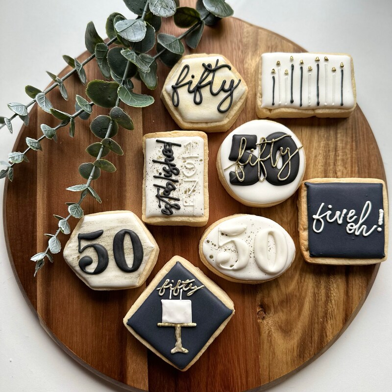 50th Birthday Cookies - Etsy