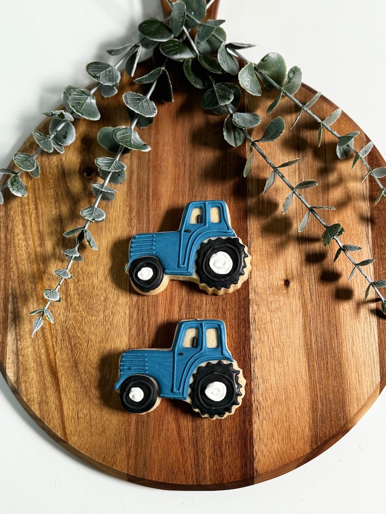 Boy Tractor Birthday Sugar Cookies - Etsy