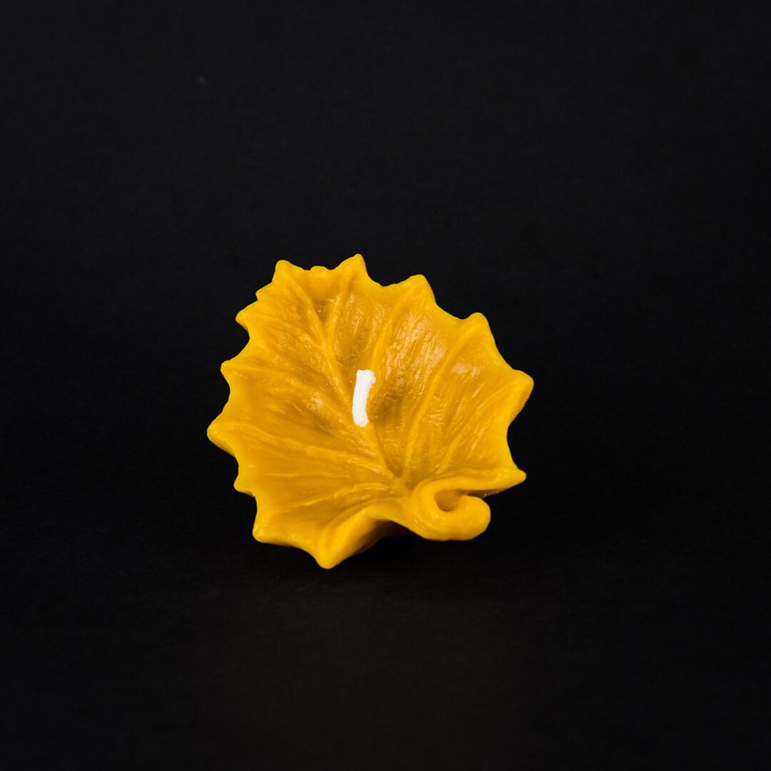 Pure Beeswax Candle Floating Maple Leaf Candle Unique Fall - Etsy