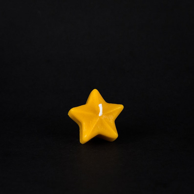 Pure Beeswax Floating Star Votive Candle 20 | Etsy