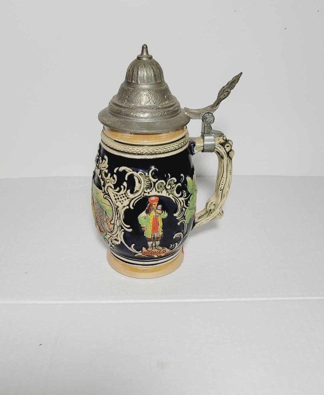 8 Vintage Perico German Beer Stein Heidelberg Castle Scene Lidded Beer ...