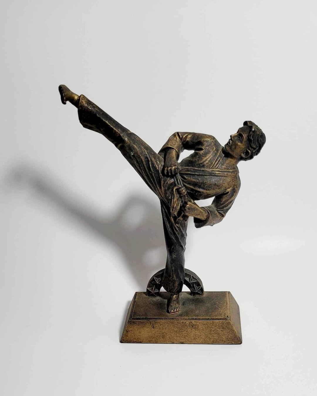 Vintage Martial Art Statue Kung Fu Taekwondo Sculpture Decor Gift ...