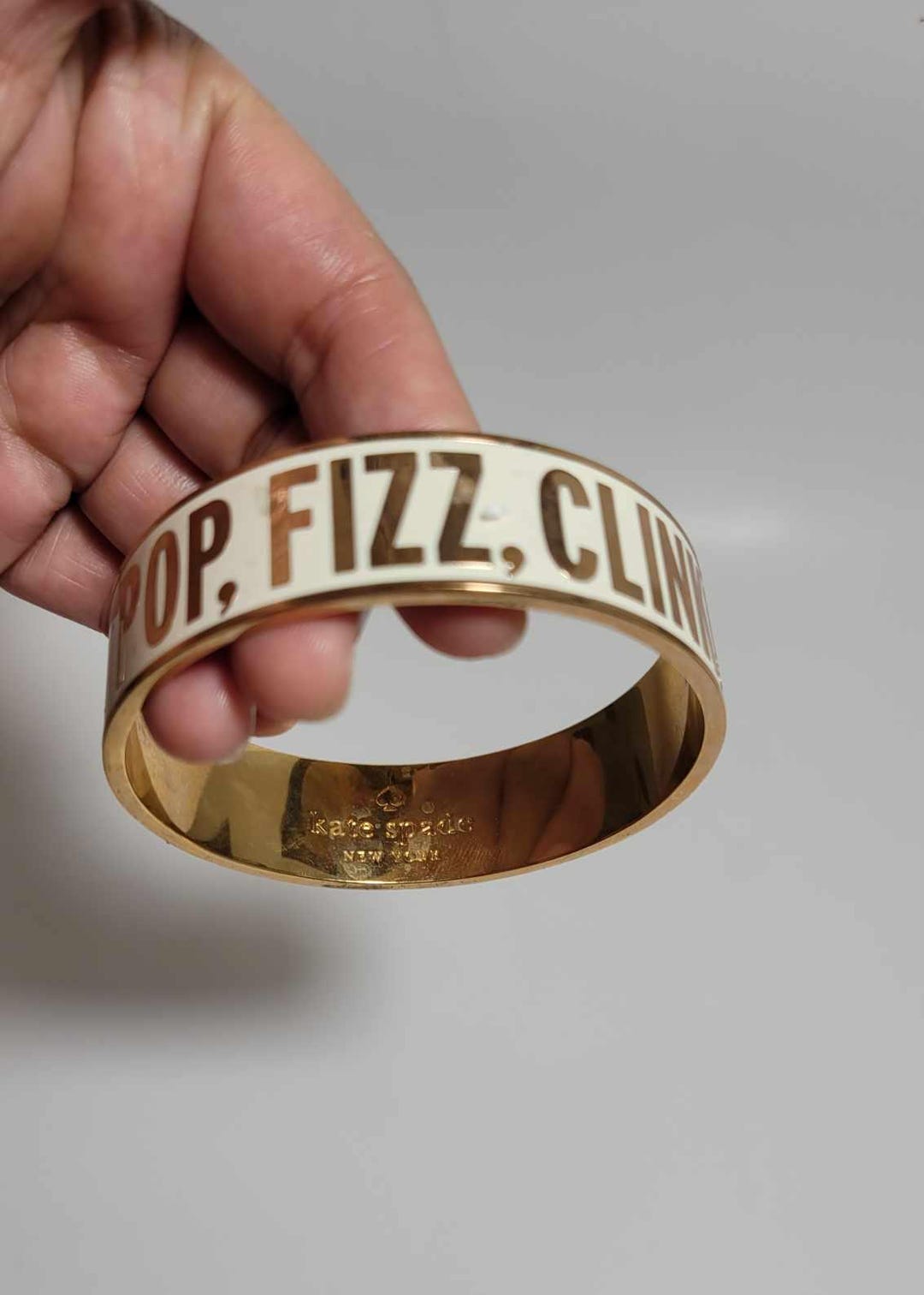 Kate Spade Gold Plated Enamel Bangle Bracelet, Rare Stacking Jewelry ...