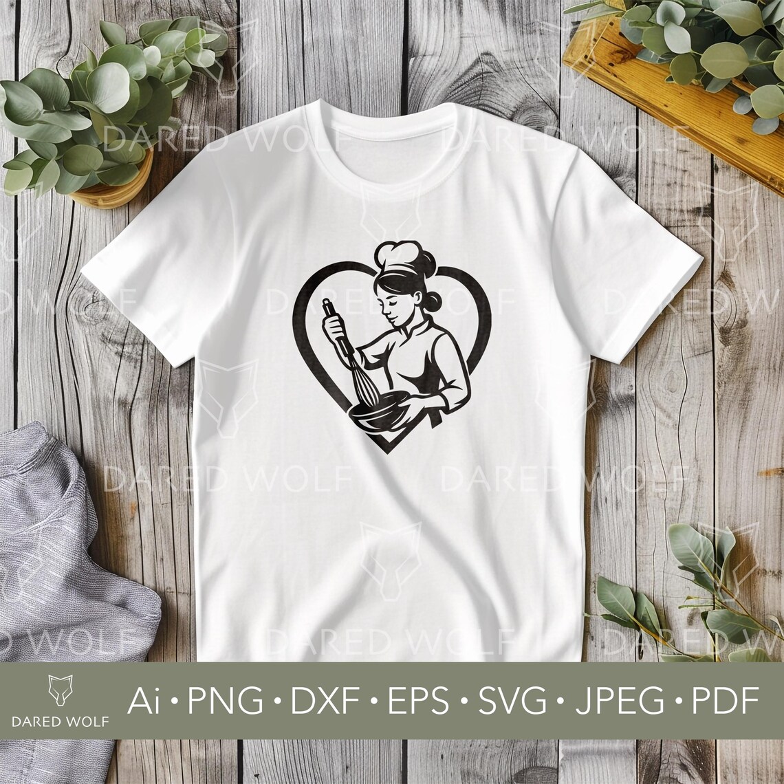 Baking Woman Vector Art | Chef Lady SVG for Cricut and Silhouette ...