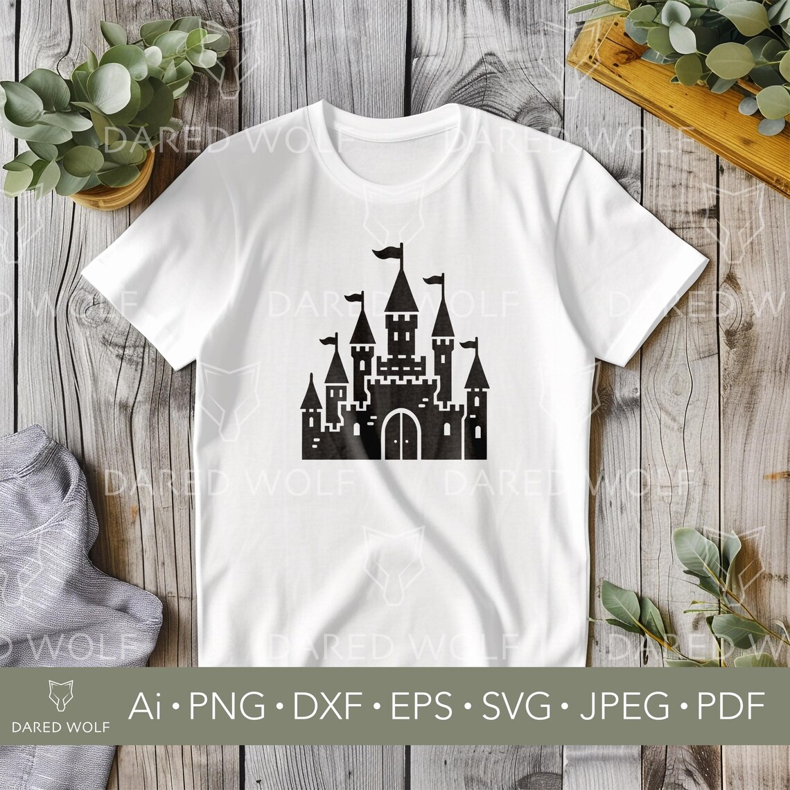 Princess Castle SVG Cut File: Fairytale Palace Clipart (digital ...