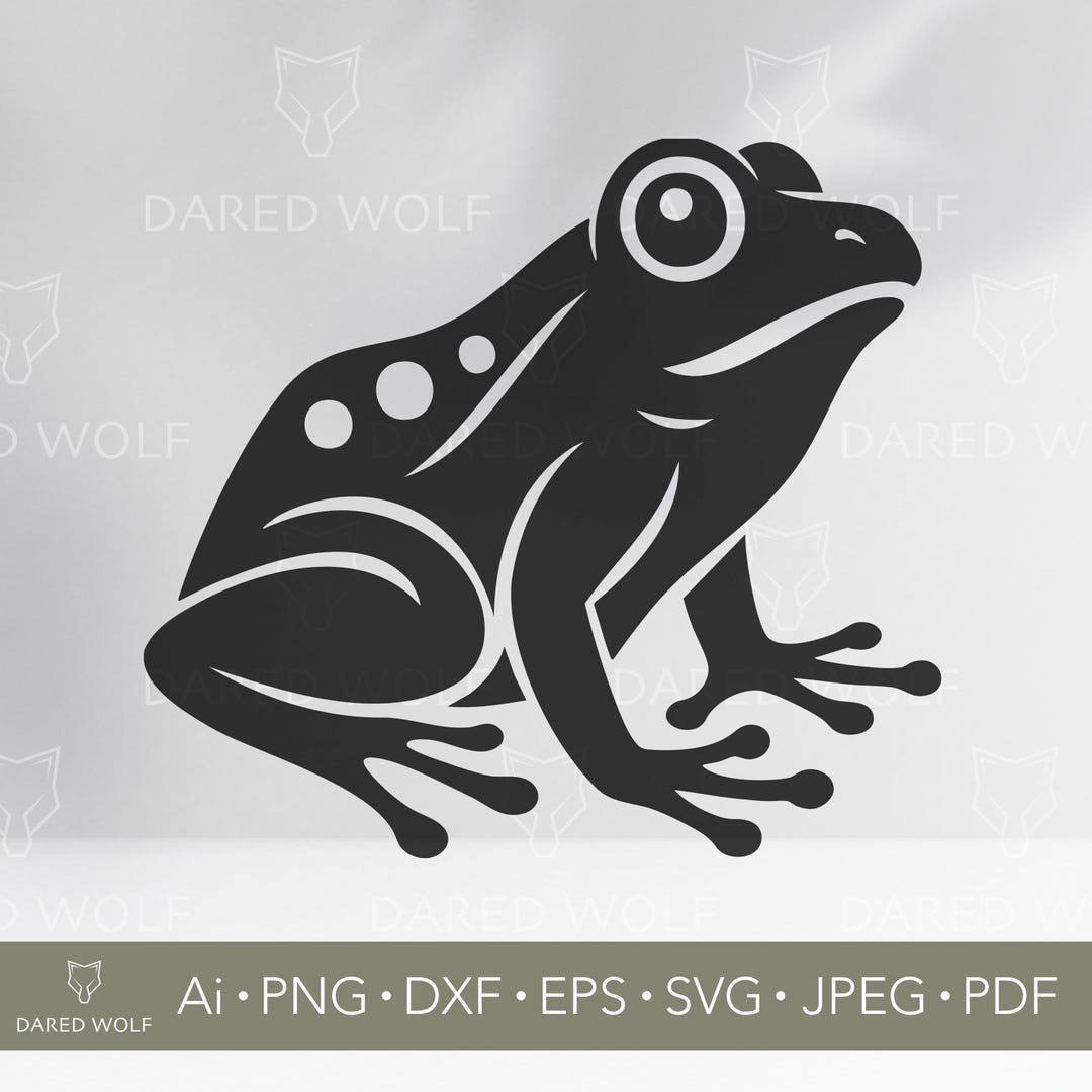 Frog SVG Cut File: Amphibian Silhouette Clipart (digital Download) - Etsy