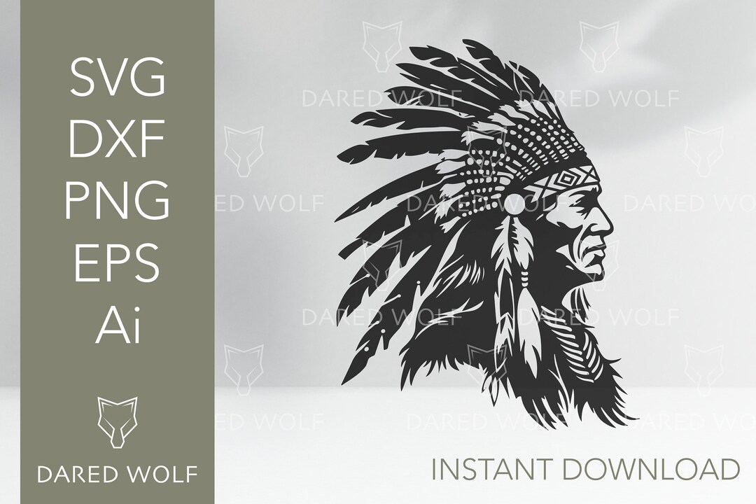 American Indian Vector Cut File | Native American Clipart | Indian ...