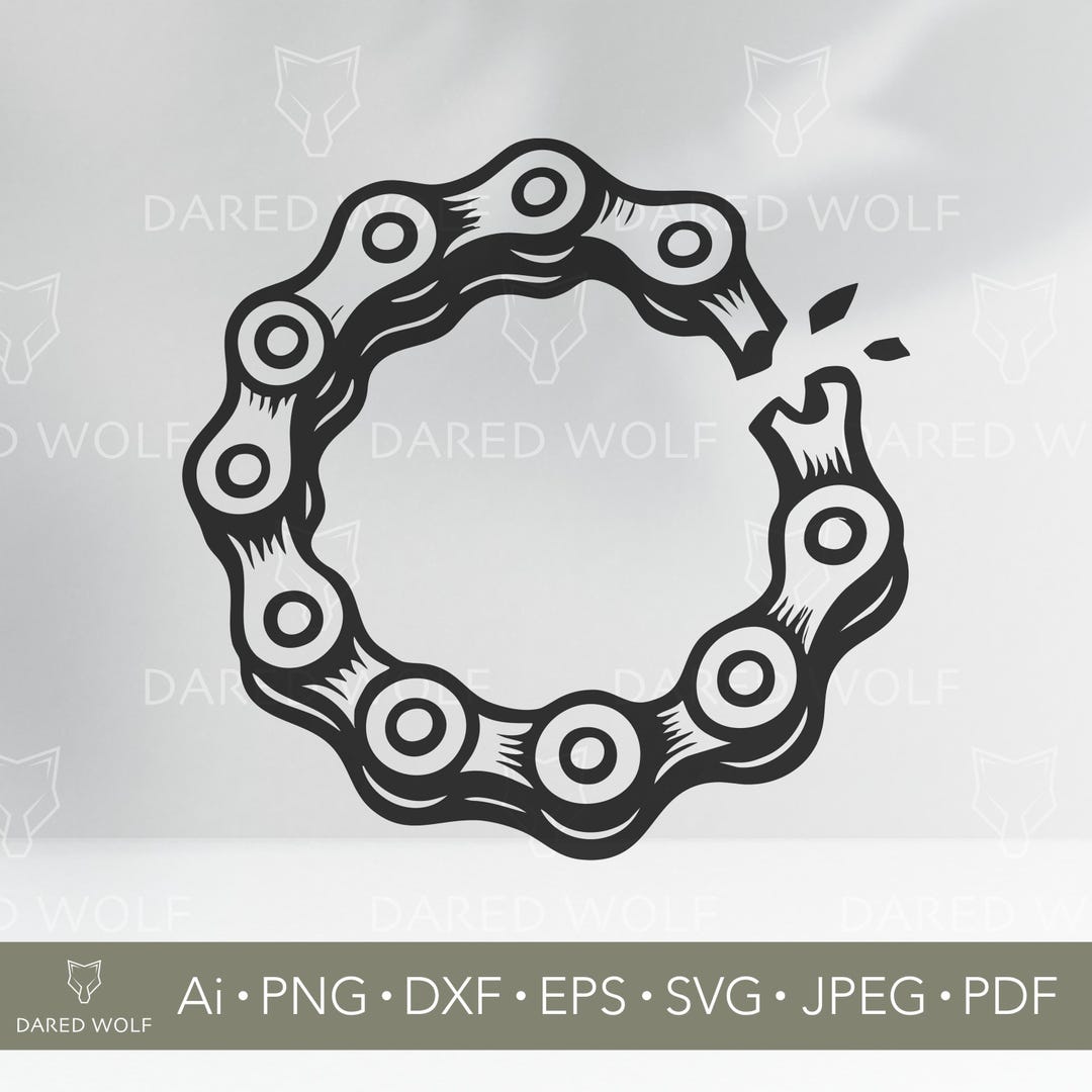 Broken Chain SVG - Industrial Metal Link Clipart - Grunge Symbol Design ...