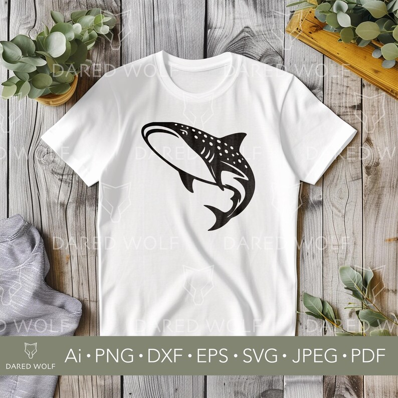 Whale Shark Vector Art | Jumping Ocean SVG for Cricut and Silhouette ...