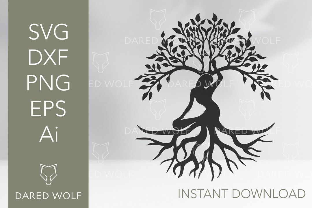 Woman Tree Vector Cut File | Tree of Life Clipart | Family Tree Svg ...
