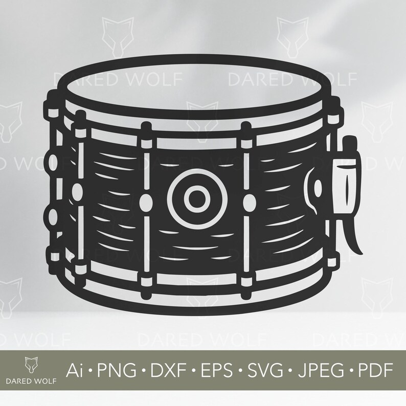 Snare Drum Vector Clipart: Music SVG, Vinyl Cutting Design (digital ...