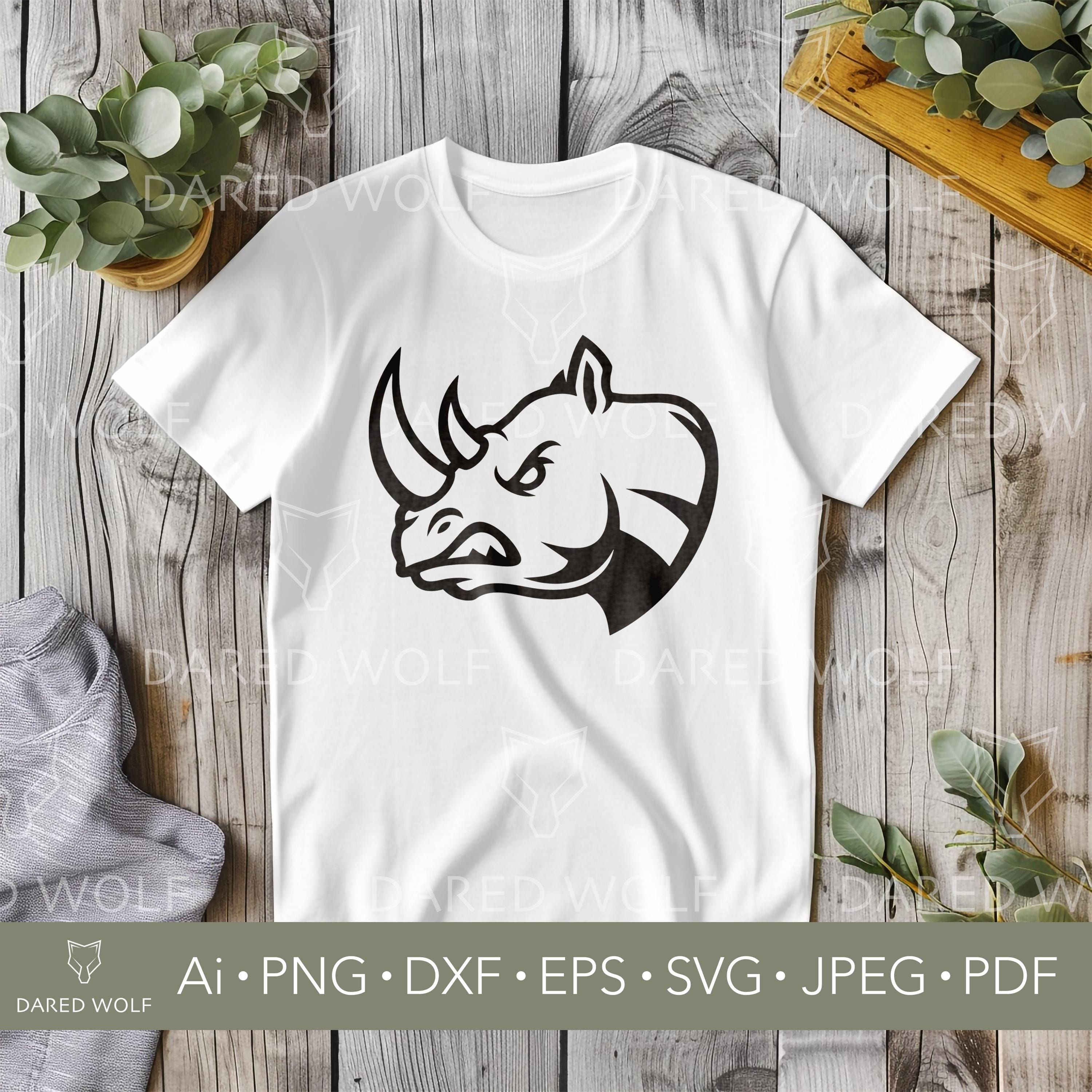 Angry Rhino Mascot SVG | Vector Clipart for Sports Logo - Etsy