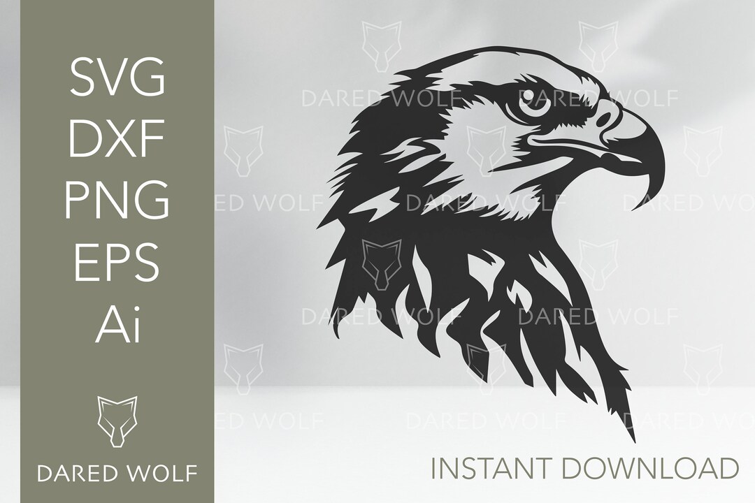 Hawk Head Vector Cut File | Hawk Head Clipart | Hawk Svg | Animal Avg ...