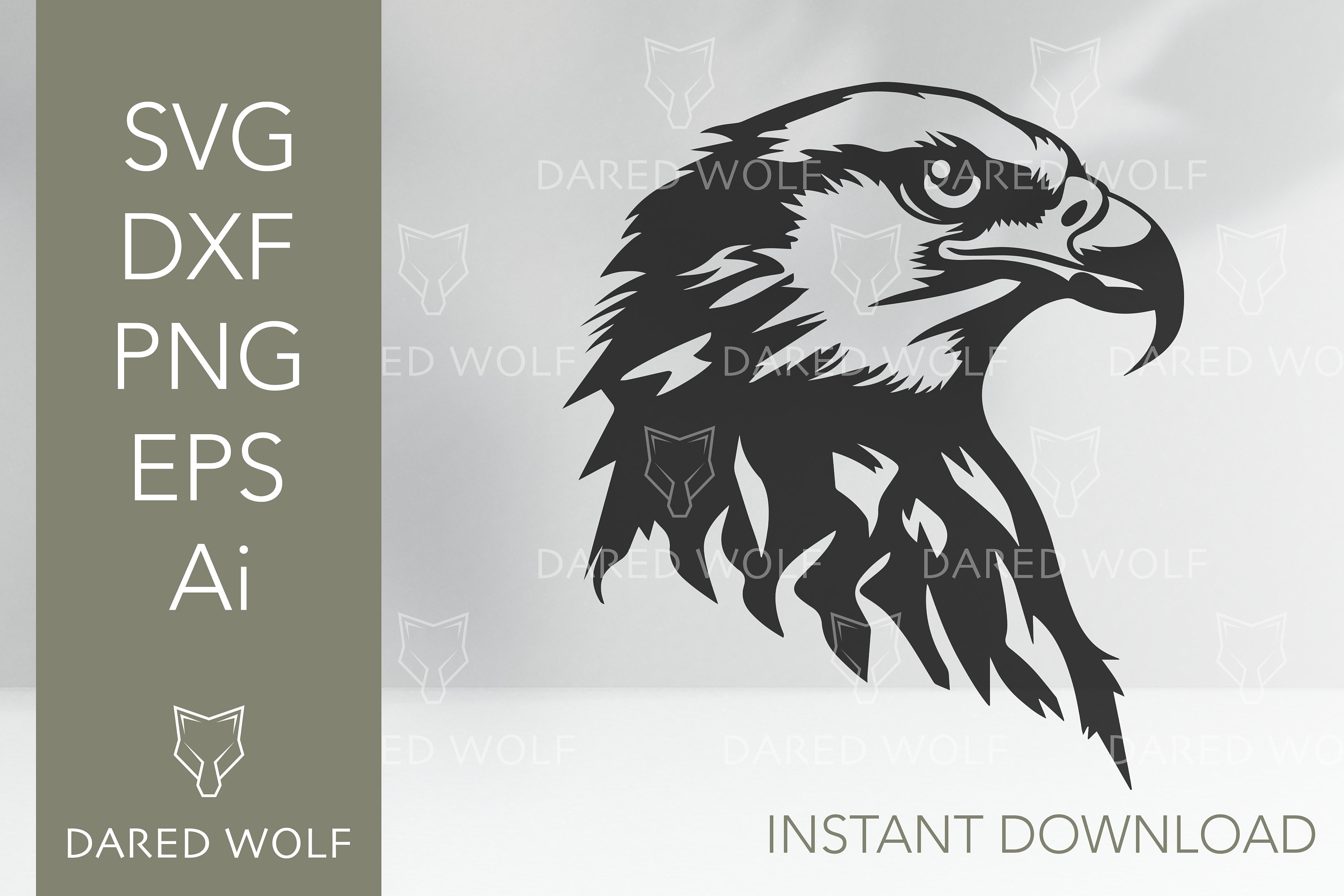 Hawk Head Vector Cut File | Hawk Head Clipart | Hawk Svg | Animal Avg ...