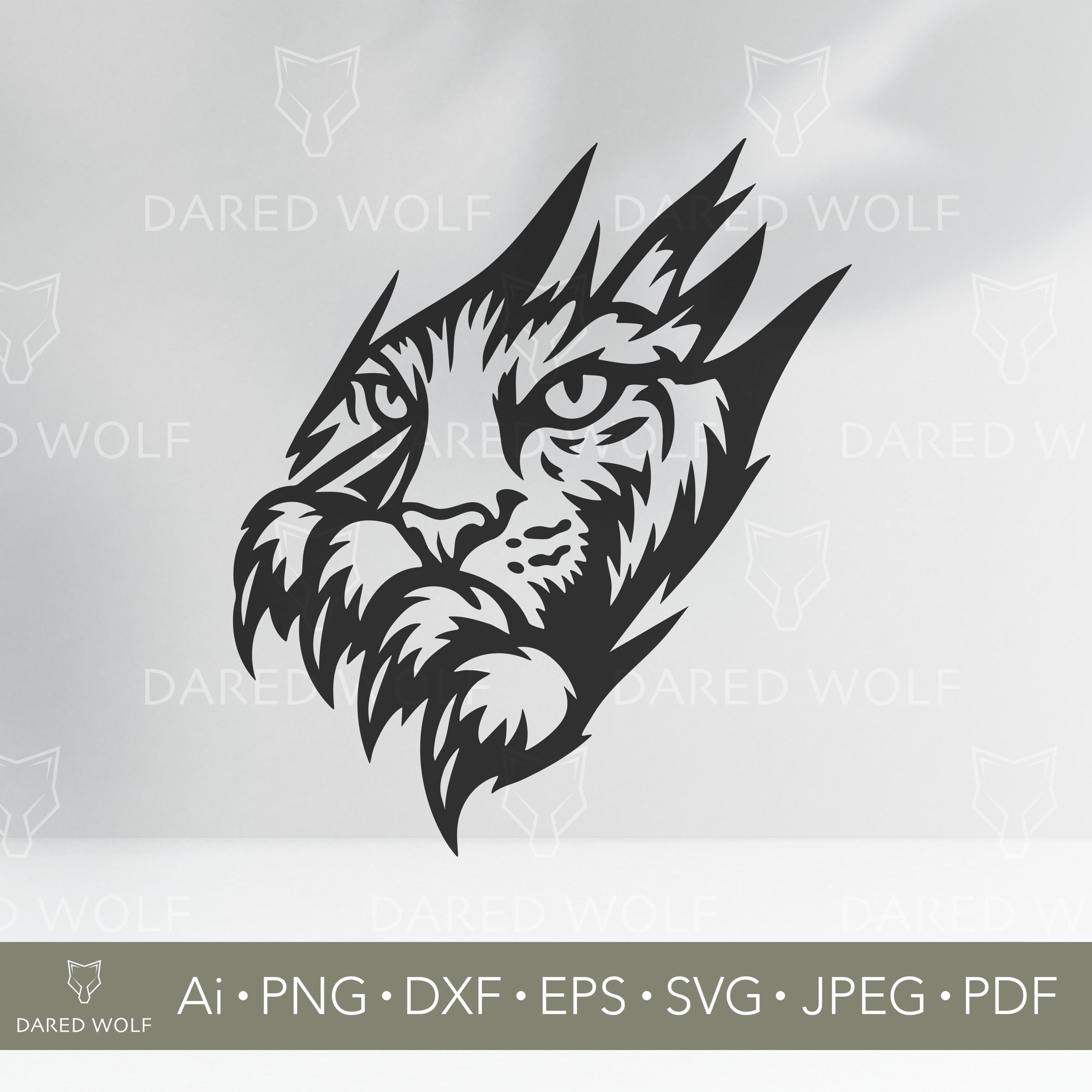 Bobcat Scratch Vector Art | Wildcat SVG for Cricut and Silhouette ...