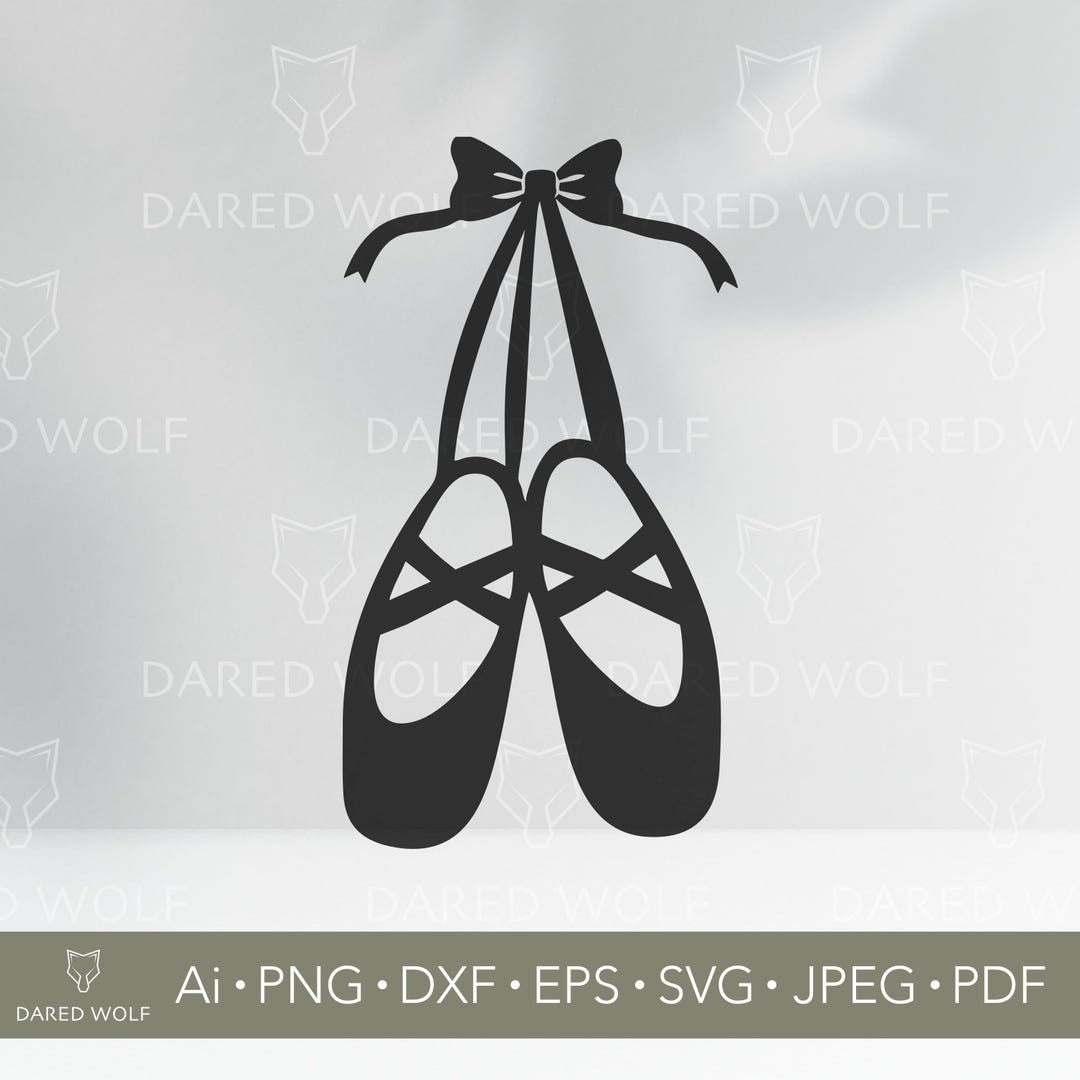 Ballet Shoes SVG: Pointe Shoe Vector Art, Dance Clipart (digital File ...