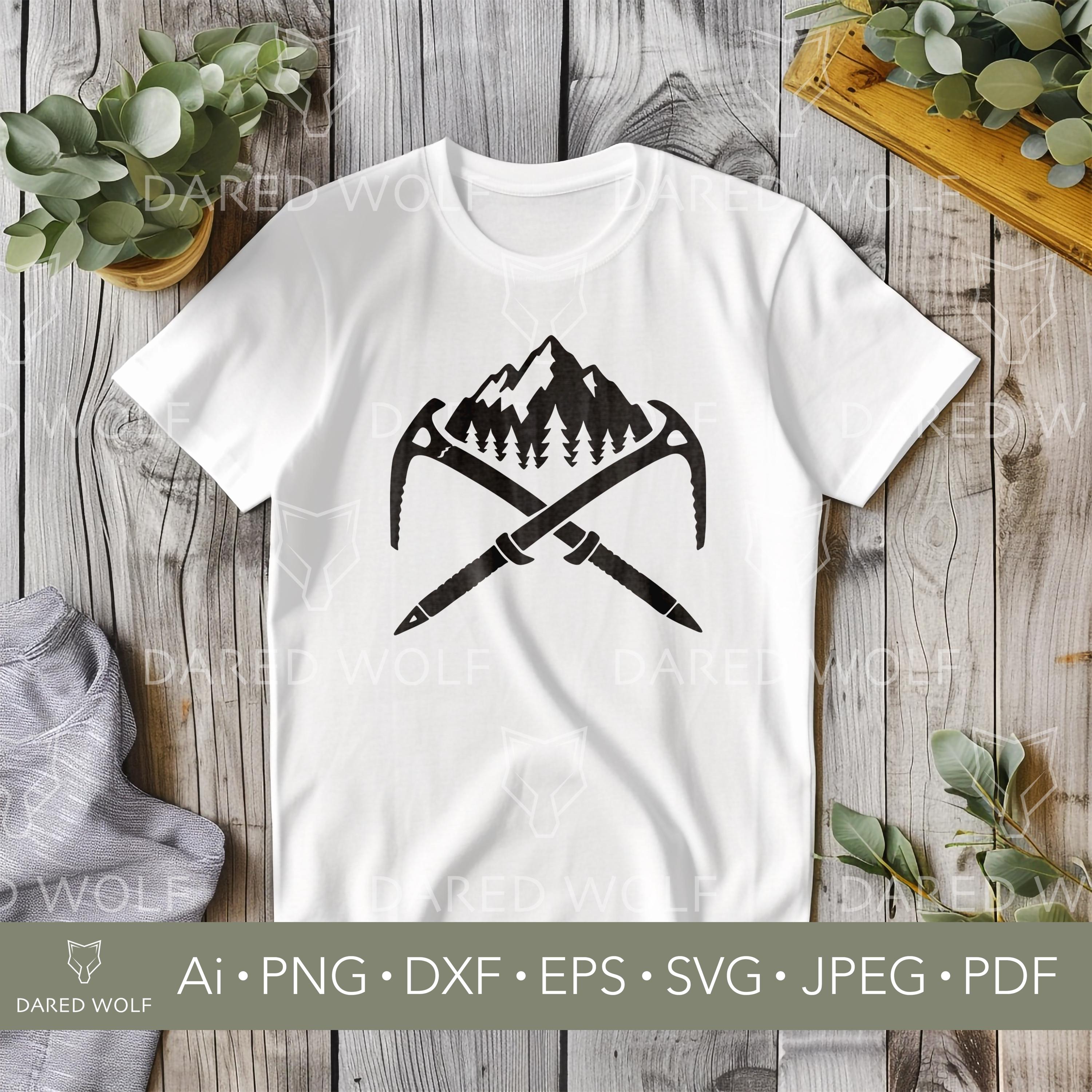 Mountain Climbing Vector Art | Ice Axe SVG for Cricut and Silhouette ...