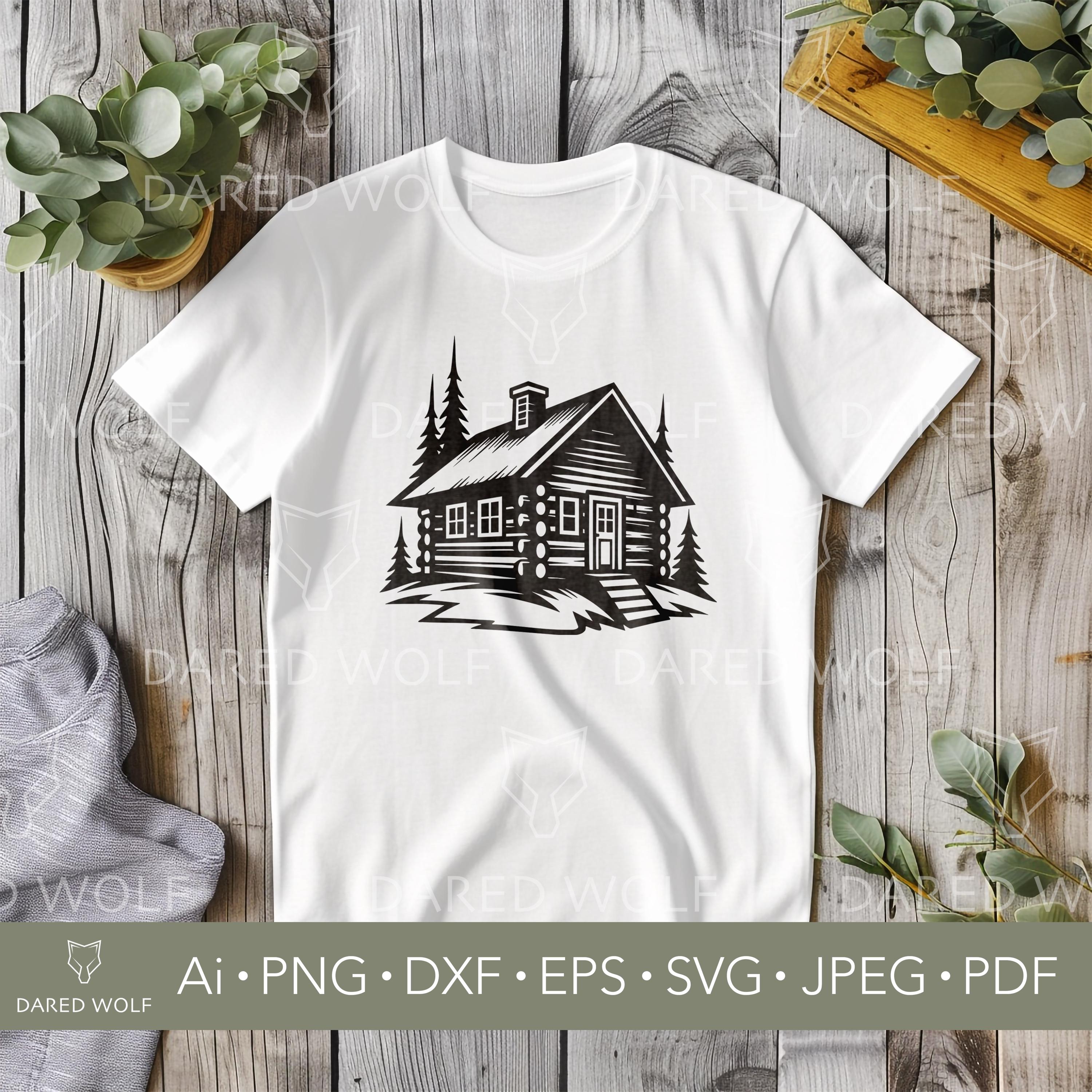 Log Cabin Vector Art | Rustic Cabin SVG for Cricut and Silhouette ...