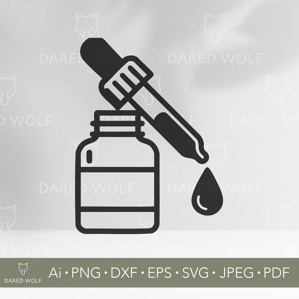 Dropper Bottle Clipart - Essential Oil Design - Apothecary Line Art for ...