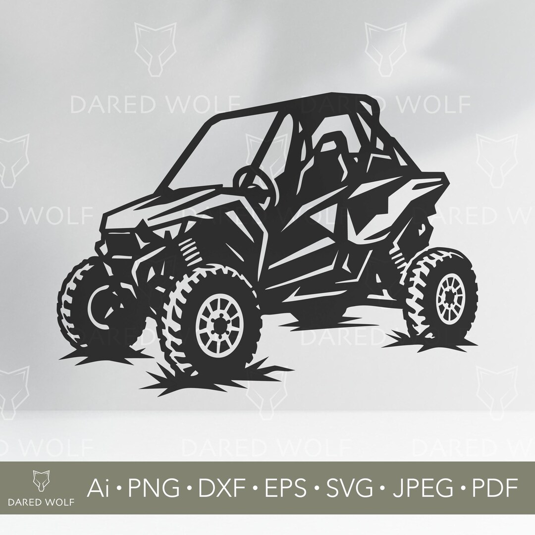 Off Road Rzr ATV Vector | UTV Side by Side SVG for Cricut & Silhouette ...