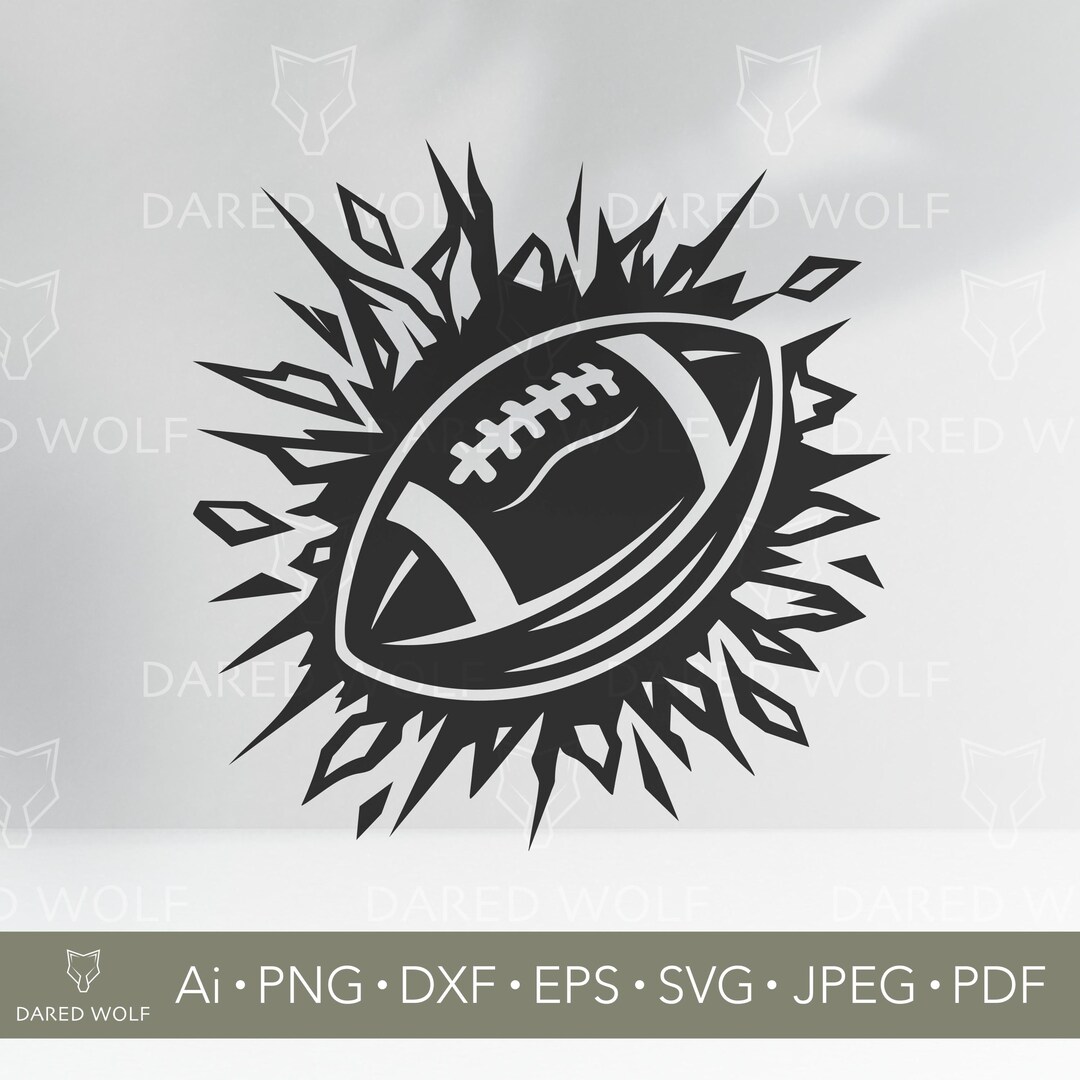Football Explosion Clipart - American Football Ball Design - Sports ...